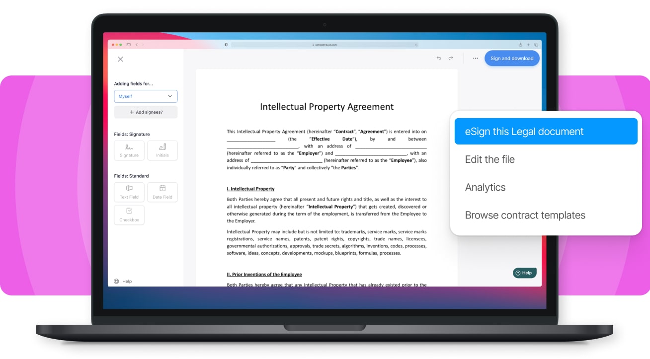 eSignature software for Legal Documents - SignHouse